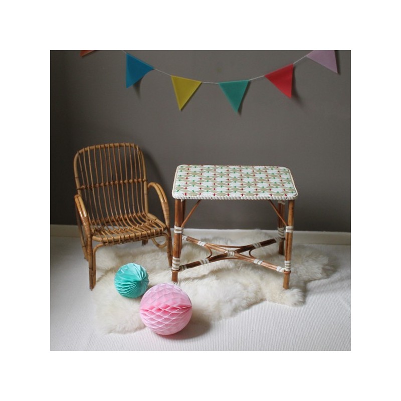 table basse vintage scoubidou design